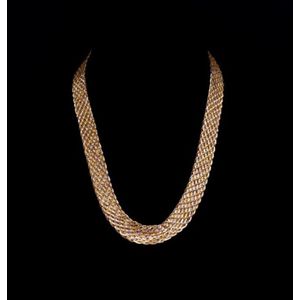 750 Italy 18ct Tri-Color Mesh Necklace - 61.22g - Bracelets/Bangles ...