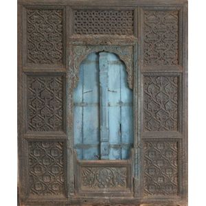 Artistic Timber Window Frame: Painted and Carved Masterpiece ...