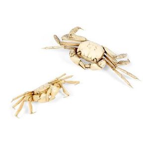 Articulated Ivory Crab Models from Japan - Ivory - Oriental