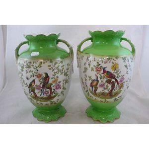 Antique Empire Ware Vases Pair - Empire Ware - Ceramics