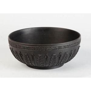20th Century Wedgwood Black Basalt Bowl - 26cm Diameter - Wedgwood ...