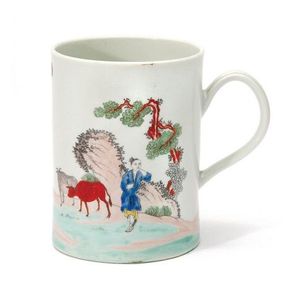 Rare Worcester porcelain red bull pattern tankard, circa 1978 ...