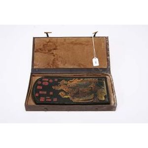 Ink Block: Calligraphy and Musicians - Art - Oriental