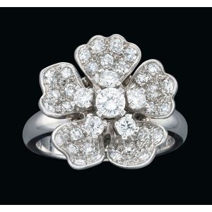 Diamond Flower Ring - Rings - Jewellery