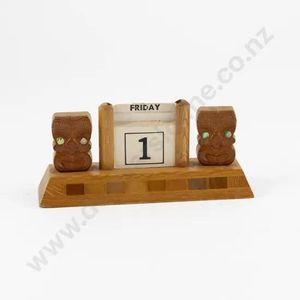 Sovereign Woodworkers Ltd Perpetual Maori Motif Desk Calendar - Writing ...