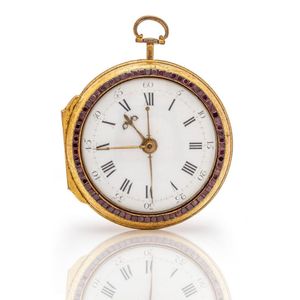 Gilt Metal and Garnet Coach Watch by Benjamin Ward - Clocks - Bracket ...