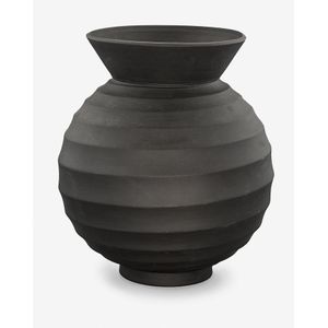 Wedgwood Black Basalt Spherical Vase, 23cm - Wedgwood - Ceramics