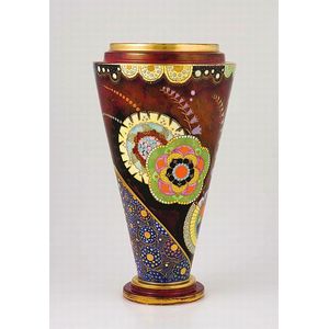 Enamel Bell Pattern Carlton Ware Vase - 26cm - Carlton Ware - Ceramics