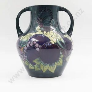 1992 Moorcroft "Finch" Urn Vase by Sally Tuffin, 18cm High - Moorcroft ...