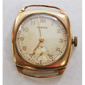 Vertex 9ct Gold Gent's Wrist Watch, Birmingham 1953 - Watches - Wrist ...