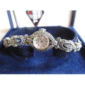 Tissot Sterling Silver Marcasite Watch - Original Box & Receipt ...