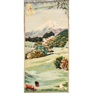 Vintage Feltex Mt. Egmont Picture Rug with Farm Scene - Rugs & Carpets ...