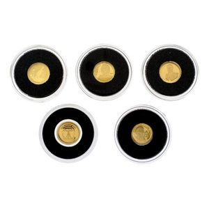 Five .999 Gold Coins Weighing 2.54g Total - Coins - Numismatics, Stamps ...