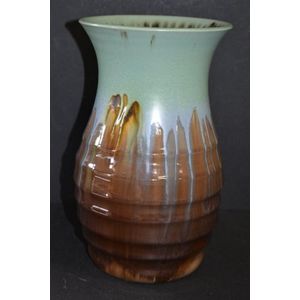 Dripped Remued Vase with Flared Rim and Ribbing - Remued - Ceramics