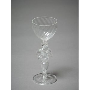 Clear Blown Glass Venetian Style Goblet by Garry Nash - Venetian ...