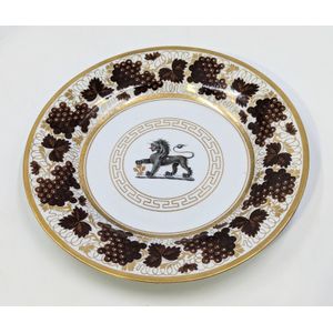 19th Century Barr Flight and Barr Porcelain Plate with Grapes ...