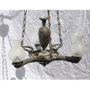 Early 19th century Argand oil lamps, burner invented in 1780 by Aime ...