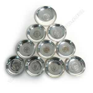 10 Small Coin Dishes, 9 Sterling, 1 Danish .800 Silver - Bowls ...