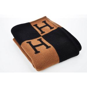Hermes Avalon Throw Blanket with H Motif - Zother - Textiles & Fabrics