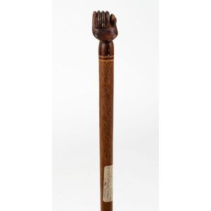 Pitcairn Island Palmwood Walking Stick with Clenched Fist Handle - S/E ...
