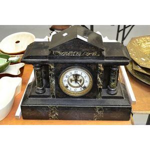 Antique Black Slate Clock - 35x44cm - Clocks - Marble & Slate ...
