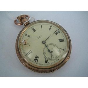 Keyless Wind Gold Pocket Watch with Open Face - Watches - Pocket & Fob ...