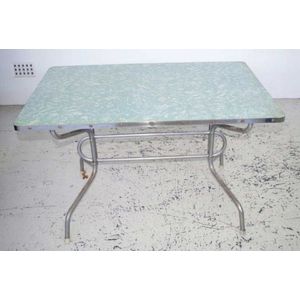 Mid Century Laminated Kitchen Table by Tubular Steel Industries ...
