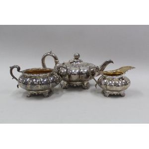 Antique sterling silver George IV tea set / service - price guide and ...