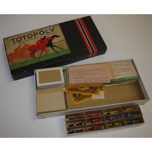 1950s Totopoly Board Game with Lead Horse Figures - Games & Puzzles ...