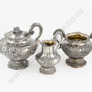 Victorian Sterling Silver 3-Piece Teaset, London 1840, Charles Reily ...