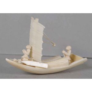 Carved Chinese ivory boats - price guide and values