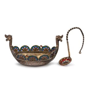 King Edward VII Presentation 925 Silver Viking Boat Salt Cellar ...