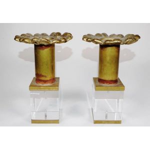 Brass & Perspex Candlesticks by Liana Vassalou - Candelabra ...