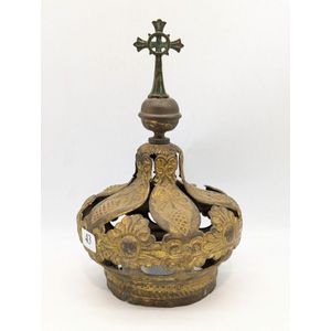 Religious Brass Crown with Cross Finial - Religious Objects - Precious ...