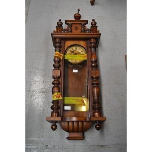 Antique Regulator Wall Clock with Key and Pendulum - Clocks - Wall ...