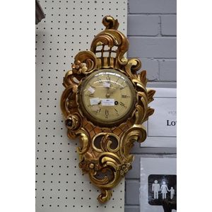 Gilt Scroll Wall Clock by Ross of Sweden - Clocks - Wall - Horology ...