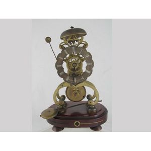 Victorian Brass Skeleton Clock with Half-Deadbeat Escapement - Clocks ...