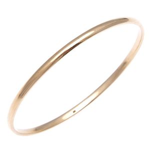 9ct Gold D-Shape Bangle - 13.9g, 6.5cm Diameter - Bracelets/Bangles ...
