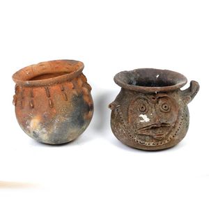 Sepik Sago Storage Pot with Raised Decoration - New Guinean - Tribal