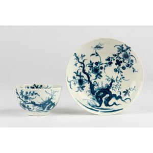 Worcester Prunus Root Tea Bowl & Saucer - Worcester - Ceramics