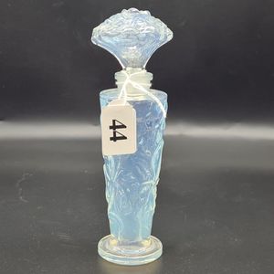 Signed Sabino French Crystal Perfume Bottle with Bouquet Stopper ...