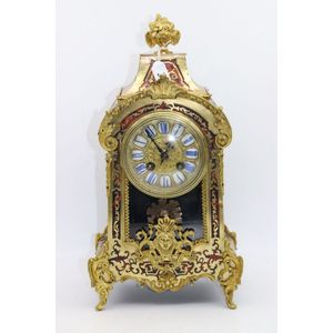 Boulle Mantle Clock with Tortoise Shell and Brass Inlays - Clocks ...