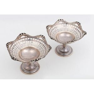 Antique sterling silver bon-bon dishes - price guide and values