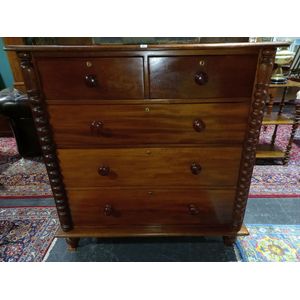 Australian Cedar Chest with 5 Drawers and Brass Accents - Chests of ...