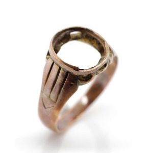 Art Deco 9ct Rose Gold Unset Ring, Size R - Rings - Jewellery