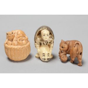 Carved Japanese bone, horn or antler netsuke - price guide and values