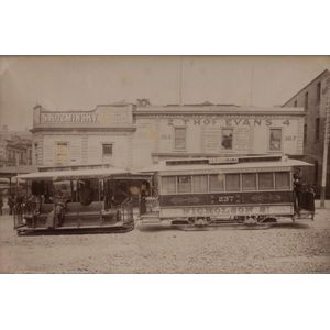 Cable Tram, Car & Dummy, Bourke Street West, 1890 - Photographs ...