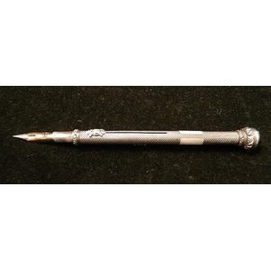 Sterling silver dip-pen and pencil set