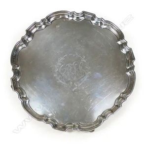 George II Silver Salver with Pie Crust Rim, London 1730 - Trays ...