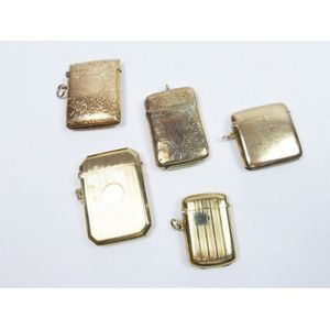 Antique 9ct Yellow Gold Matchbox Cases Collection, Late 19th-20th ...